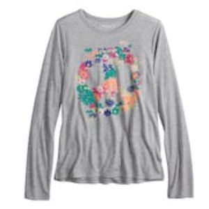 Mudd Shirts & Tops | Lace Flower On Front In Tulle Girls 16 | Poshmark